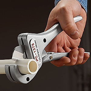 RIDGID 23493 Model PC-1375 ML Single Stroke Plastic Pipe and Tubing Cutter, 1/8-inch to 1-3/8-inch Pipe Cutter