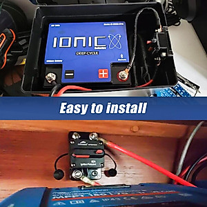 YOUNG MARINE Circuit Breaker Trolling with Manual Reset,Water Proof,12V- 48V DC (Surface Mount-50A)