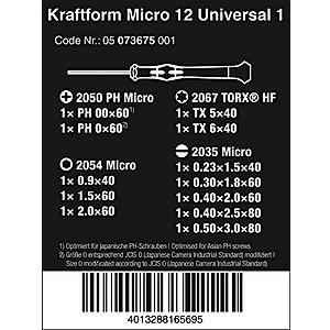 KRAFTFORM MICRO-SET/12 SB 1 SCREWDRIVER SET