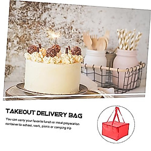 BESPORTBLE Zip Ties Outdoor Insulation Bags Zip Ties Outdoor Non-woven Fabric Food Warmer Bag Cold Food Bags High Capacity Storage Bags Reusable Grocery Bag