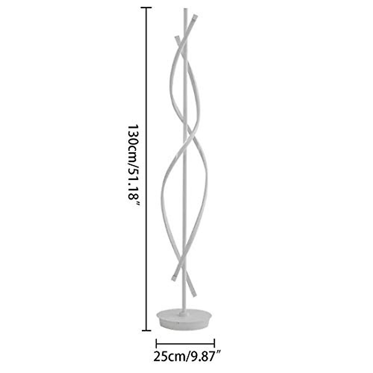 ADISUN 40W LED Floor Lamp Remote Control Dimmable Spiral Floor Lamp Indoor Lamp Floor Lamp for Living Rooms Family Rooms Bedrooms Offices Lighting (White)