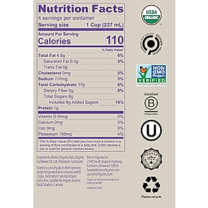 Minor Figures - Oat Milk, Organic Barista, 32 Fl oz x 6 Cartons, Dairy Free & Vegan, No Added Sugar, Long Shelf Life, 6 pack
