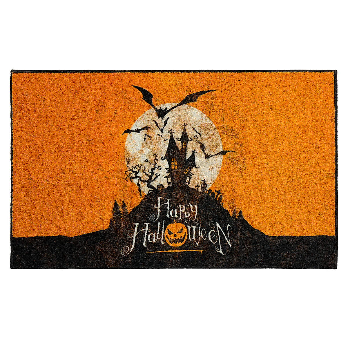 Mohawk Home Halloween Kitchen Mat, Halloween Hill Orange (2' x 3' 4")