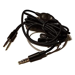 ienza® Replacement Talkback Chat Audio Inline Mute Cable Cord for Astro A40 Also Compatible with A10 Gaming Headsets