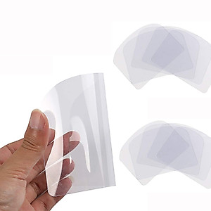 GRACILARIA 10PCS Transparent Cake Cream Scraper Icing Smoother Flexible Plastic Cake Scraper Smoother for Bakery Pastry Cake Decoration Kitchen DIY Baking Tool