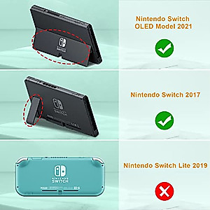 Fintie Slim Carrying Case for Nintendo Switch OLED Model 2021/Switch 2017 - [Slim Fit] Shockproof Protective Travel Storage Bag w/10 Game Cartridges for Switch Console Joy-Con, Seaside Ombre