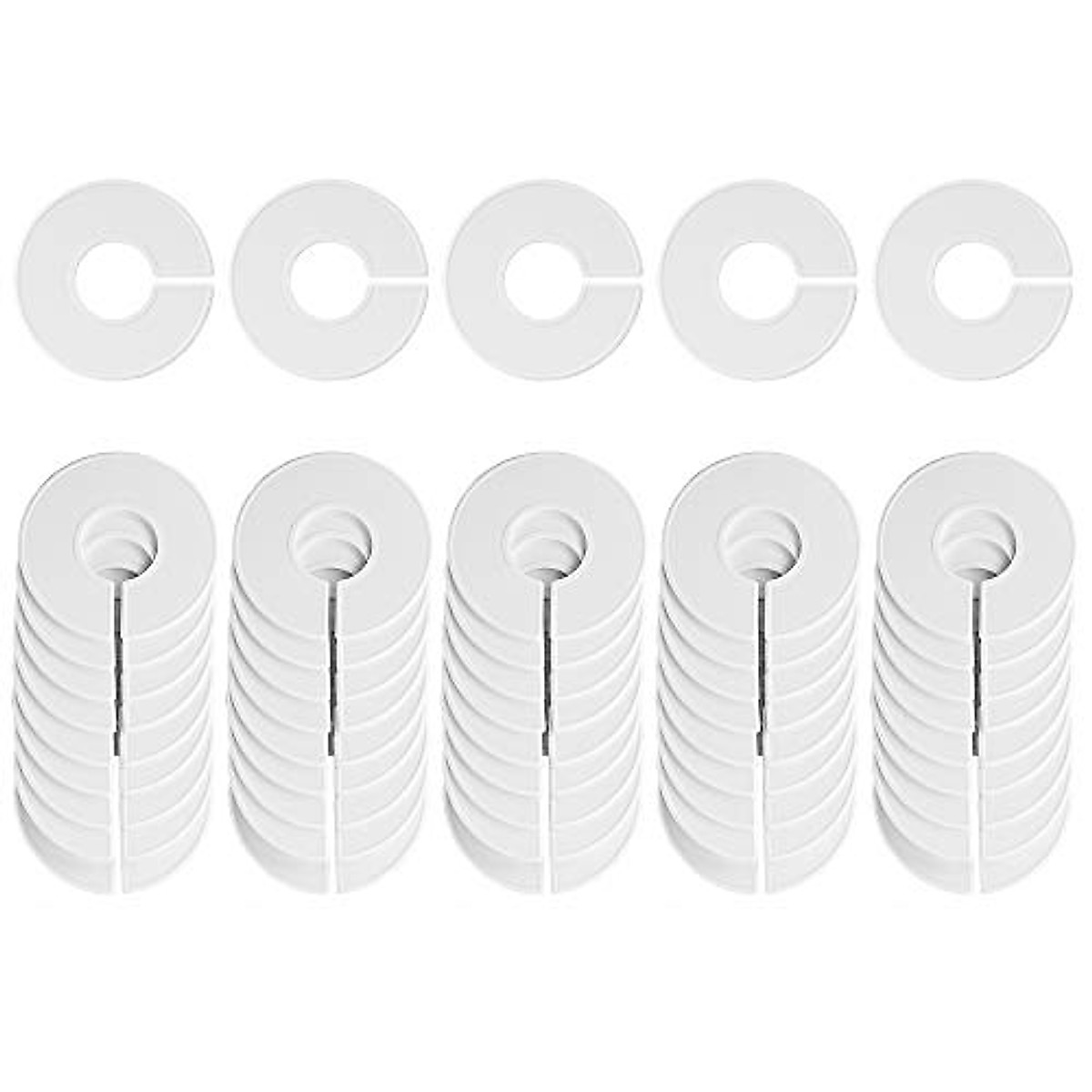 NAHANCO CWHTBLANK100, White Round Clothing Size Dividers, Blank, Model Number: CWHTBLANK50