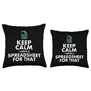Cool Love Accounting Office Meme Coworker Designs Funny Excel Spreadsheets Lover Gift | Accountant Men Women Throw Pillow, 16x16, Multicolor