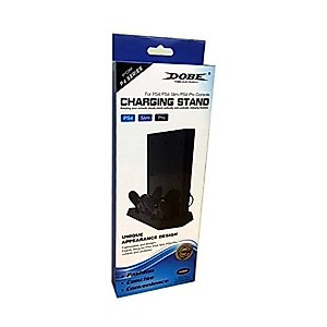 Dobe 3 in 1 Charging Cooling Stand for PlayStation PS4, PS4 Slim or PS4 Pro Console