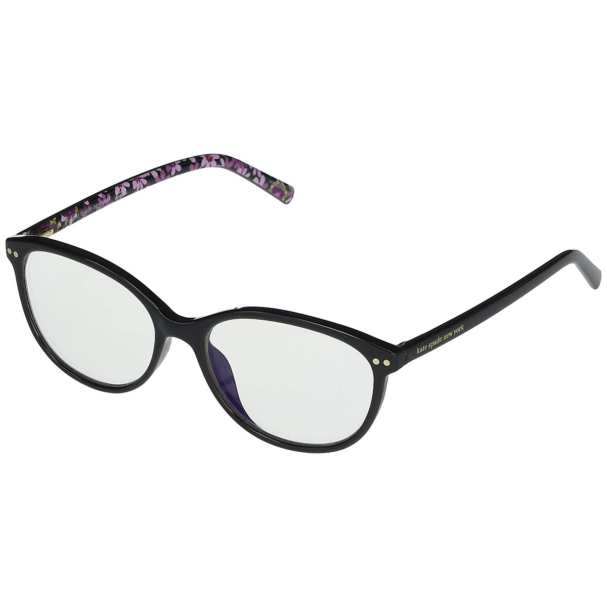 Kate Spade New York Women's Olive Blue Light Glasses Oval Reading, Violet/Demo Lens, 53mm, 16mm + 0