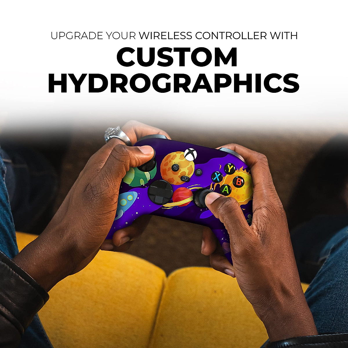DreamController Abstract Custom X-box Controller Wireless compatible with X-box One/X-box Series X/S Proudly Customized in USA with Permanent HYDRO-DIP Printing (NOT JUST A SKIN)