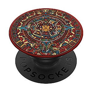 Aztec Calendar Mexican Art Sun Stone Ancient Mayans PopSockets PopGrip: Swappable Grip for Phones & Tablets