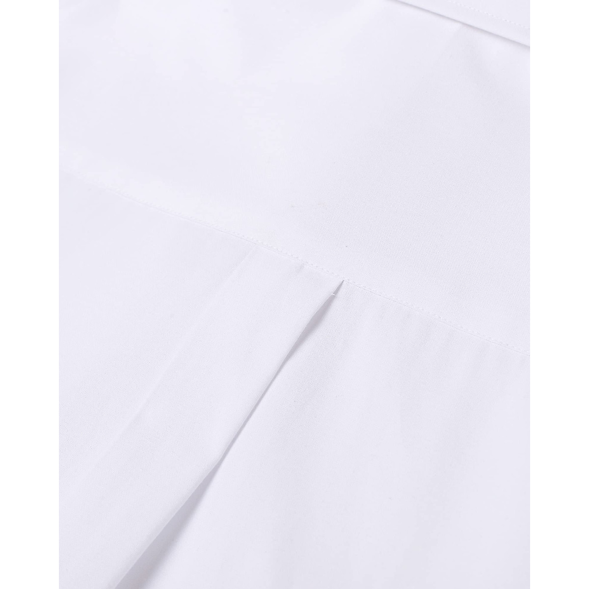 Alimens & Gentle Men's Solid Oxford Shirt Regular Fit Long Sleeve Button Down Shirts with Pocket White