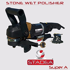 Stadea SWP106K Concrete Wet Polisher Grinder Kit with Concrete Polishing Pads - Wet Polisher Variable Speed for Wet Dry Polishing