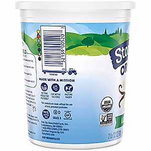 Stonyfield Organic Lowfat Yogurt, Vanilla, 32 oz. – 6g of Protein, Multiserving Yogurt