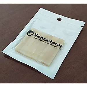 Vencetmat 6Pcs Unbleached Blank & Uncut Guitar Nut Pure Bone for Electric & Acoustic & Classical & Cigar Guitar, Mandolin, Banjo, Ukulele Part DIY
