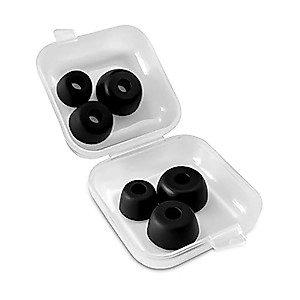 Geiomoo Silicone Earbuds Ear Tips Compatible with Pixel Buds 2, Slim Soft Eartips Earpads (Black, L/M/S)