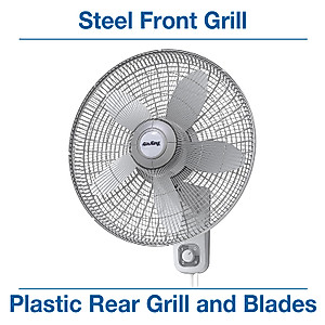 Air King 9018 Commercial Grade Oscillating Wall Mount Fan, 18-Inch , White