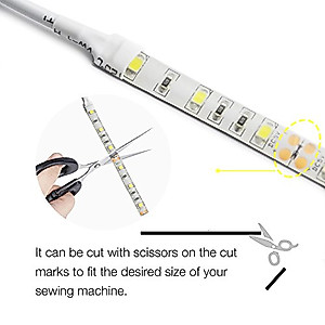 WENICE Sewing Machine Light, dimmable LED Light Strip for Decorative Purposes Cold White 6500k with Touch dimmer,Fits Sewing Machines