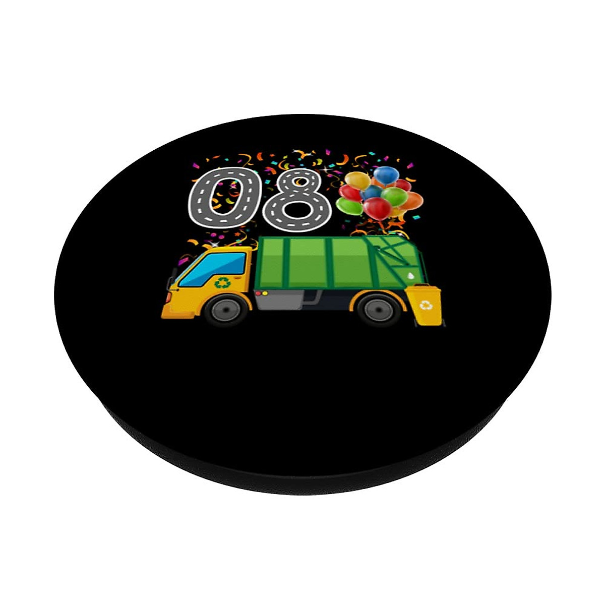 Happy O8 Waste Picker Dumpster Garbage Truck PopSockets Swappable PopGrip