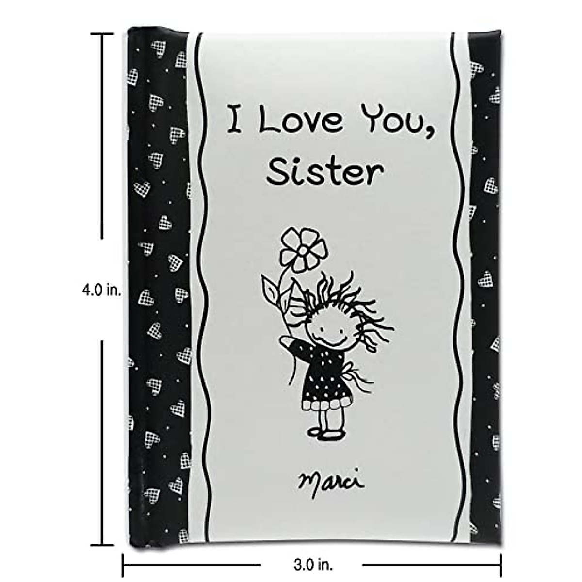 Blue Mountain Arts Mini Book (I Love You, Sister)—Keepsake Gift for a Holiday, Birthday, or Just Because for an Older or Younger Sister, by Marci & the Children of the Inner Light, 4 x 3 Inches