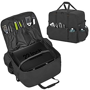 samdew 22 Inch Tabletop Griddle Carry Bag, Outdoor Griddle Cover Compatible with 22 Inch Tabletop Griddle with Hood, Portable Griddle Storage Case for Tabletop Griddle 22-Inch with Hood, Bag Only