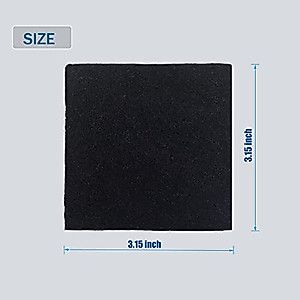 Trash Can Odor Absorbing Filter Refills for EKO Garbage Cans, Activated Charcoal Deodorizer Compatible with EKO Step and Motion Sensor Touchless Trash Cans with Built-in Filter Compartment (Pack of 6)