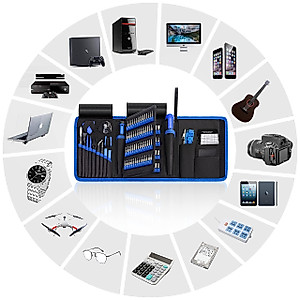 SHOWPIN Precision Repair Screwdriver Set: 191 in 1 Computer Repair Tool Kit with 164 Bits - Multi Screwdriver for Laptop PC Household Refrigerator Washing Machine Dryer HVAC