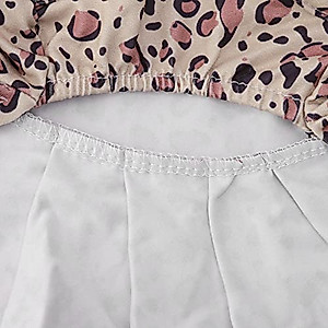 Pet Suspender Dress, Dog Dress Printed Sleeveless Clothes Puppy Vest Summer Leopard Print Dresses for Small Medium Dogs Cat Costume L