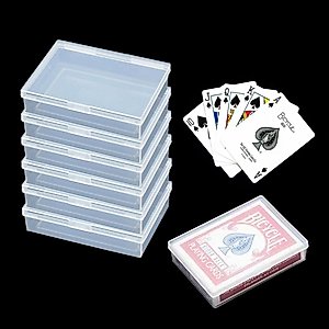 DKAOVH 6 Pcs Playing Card Case, Clear Card Deck Box,Collectible Trading Card Cases, Plastic Playing Game Card Storage Box Holder Box for Game Card, Bank Card, Business Card, PTCG Cards