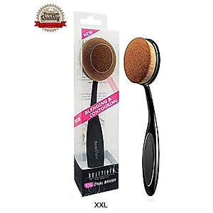 Beautia Oval Makeup Brush 2X Large Size Fast Flawless Application Liquid Cream Powder Foundation