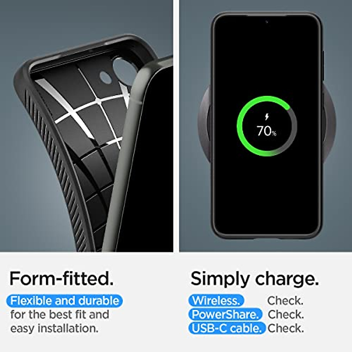 Spigen Liquid Air Designed for Galaxy S23 Case (2023) - Matte Black