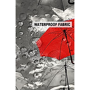 Outdoor Pillows 16x16 Waterproof Outdoor Pillow Covers, Red Umbrella Polyester Throw Pillow Covers Garden Cushion Decorative Case for Patio Couch Decoration Set of 2, Standing Out