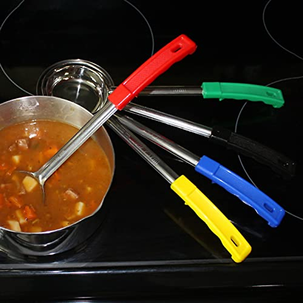 Darware Portion Control Serving Spoons (6-Piece Ladle Set); w 1/4 Cup, 1/2 Cup, 3/4 Cup & 1 Cup (2, 4, 6, 8 oz) & 1/2 & 1 Cup Utensils/Spoodles