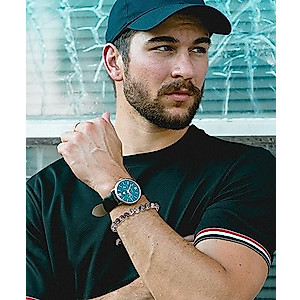 BOMAIL 12Pcs Natural Semi-Precious Gemstones Bracelets - Adjustable Round Beaded Bracelets Reiki Healing Crystals Beads Bracelet for Women Men