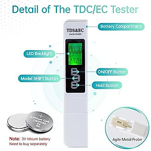 21-in-1 Water Testing Kits for Drinking Water, Well Water Testing Kit, pH Test Strips, Suitable for Tap Water, Ponds, Swimming Pools, Household Drinking Water