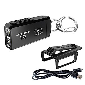 Nitecore TIP 2 (TIP2) Keychain Flashlight, 720 Lumen LED High Lumen USB Rechargeable for EDC Pocket with LumenTac Charging Cable