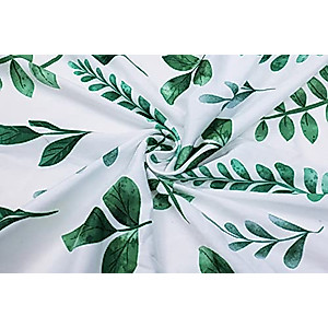 Pack n Play Sheets 2 Pack for Baby Unisex, Stretchy Jersey Knitted Portable Mini Crib Sheets Playard Mattress Cover for Baby Boys and Girls, Watercolor Green Botanical Leaf