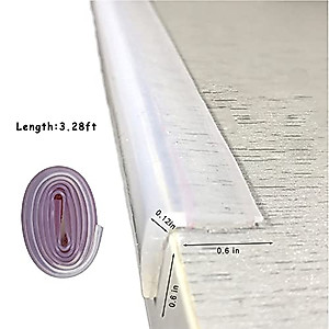 Edge Protector 100% Silicone, Baby Proofing Clear Table Corners Guards, Pre-Taped Adhesive Soft for Kids Proof Safety, Wall Furniture Bumper