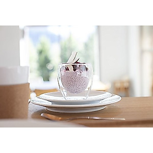 Bodum Pavina Glass, Double-Wall Insulated Glass, Clear, 2.5 Ounce, .08 Liter Each (Set of 2)