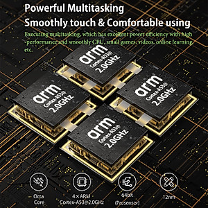 POWMUS Android 12 Tablet 10.4 inch Tablets 128GB Storage 1TB Expand 5G WiFi Octa Core 2.0GHz Processor, InCell FHD IPS, 8000mAh 13MP Camera Bluetooth 5.0 GPS Android Tableta-Black