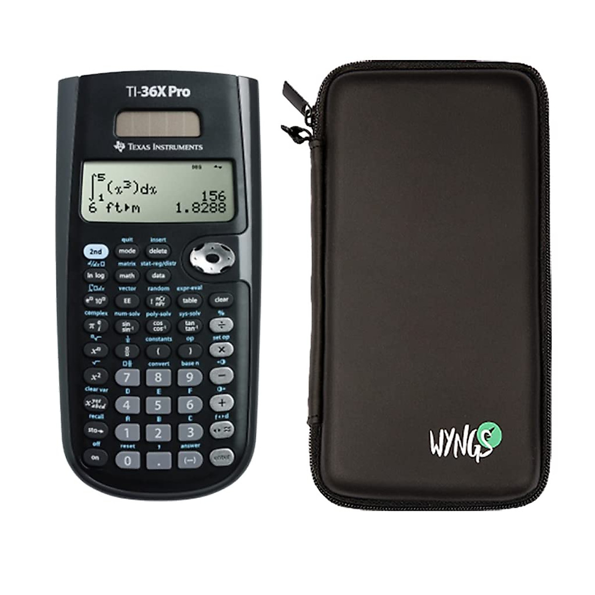 TI 36 X Pro Engineering Scientific Calculator + WYNGS Protective Case Black