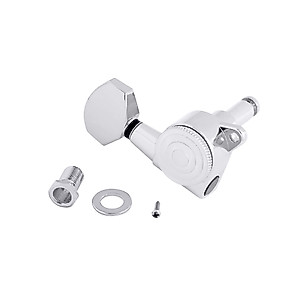 Rubatone Locking Guitar String Tuning Pegs Sealed Machine Heads Tuners Tuning Keys 6 In Line for Right Handed Electric Guitar or Acoustic Guitar Chrome.