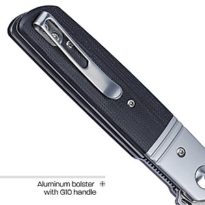 CRKT Bamboozled EDC Folding Pocket Knife: Assisted Open Everyday Carry, Liner Lock, G10 Handle w/Stainless Steel Bolster 5720