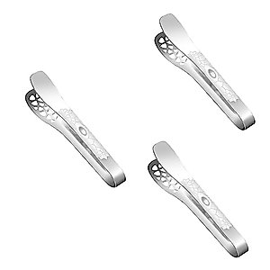 Operitacx 3pcs Stainless Steel Food Tongs Korean BBQ Tongs Candy Buffet Salad Utensils for Serving Steel Serving Tongs Non Stick Tongs Pastry Serving Tongs Stainless Steel Food Clip BBQ Clip