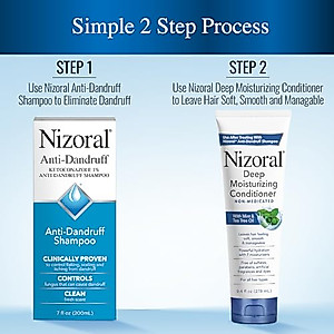 Nizoral Deep Moisturizing Conditioner with Mint & Tea Tree Oil for All Hair Types - Free of Sulfates, Parabens, Artificial Fragrances and Dyes, 9.4 oz