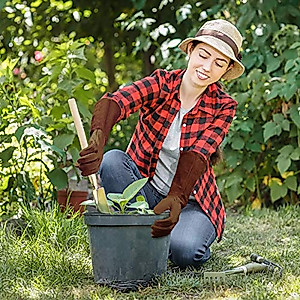 Kim Yuan Rose Pruning Gloves for Men and Women. Goatskin Leather Gardening Gloves