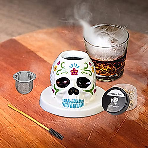 HGB Cocktail Smoker, Old Fashioned Chimney Drink Smoker Kit with Ceramic Cocktail Smoker & Wood Chips, Infuse Cocktails,Wine, Whiskey, & Bourbon - Smoking Glass Cloche Accessories