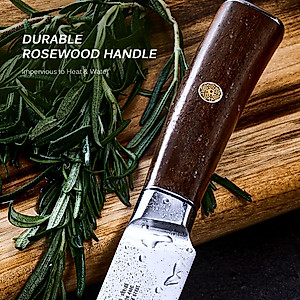 KYOKU Carving Knife Set, Daimyo Series 8" Carving Knife and Fork, Japanese 440C Stainless Steel Meat Cutting Knife