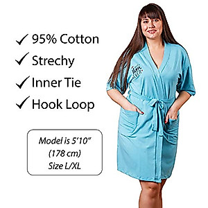 Life of Joy Matching Mommy Labor Delivery Robe, Swaddle, Hat Complete Set (as1, alpha, s, m, regular, regular, Mint)